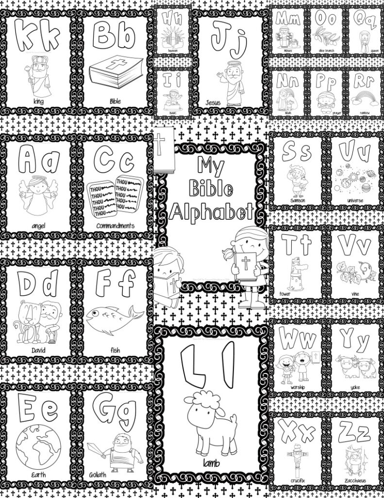 Bible Alphabet Posters or Coloring Pages | Made By Teachers
