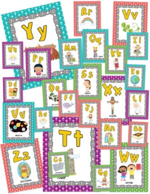Bible Alphabet Posters or Coloring Pages | Made By Teachers