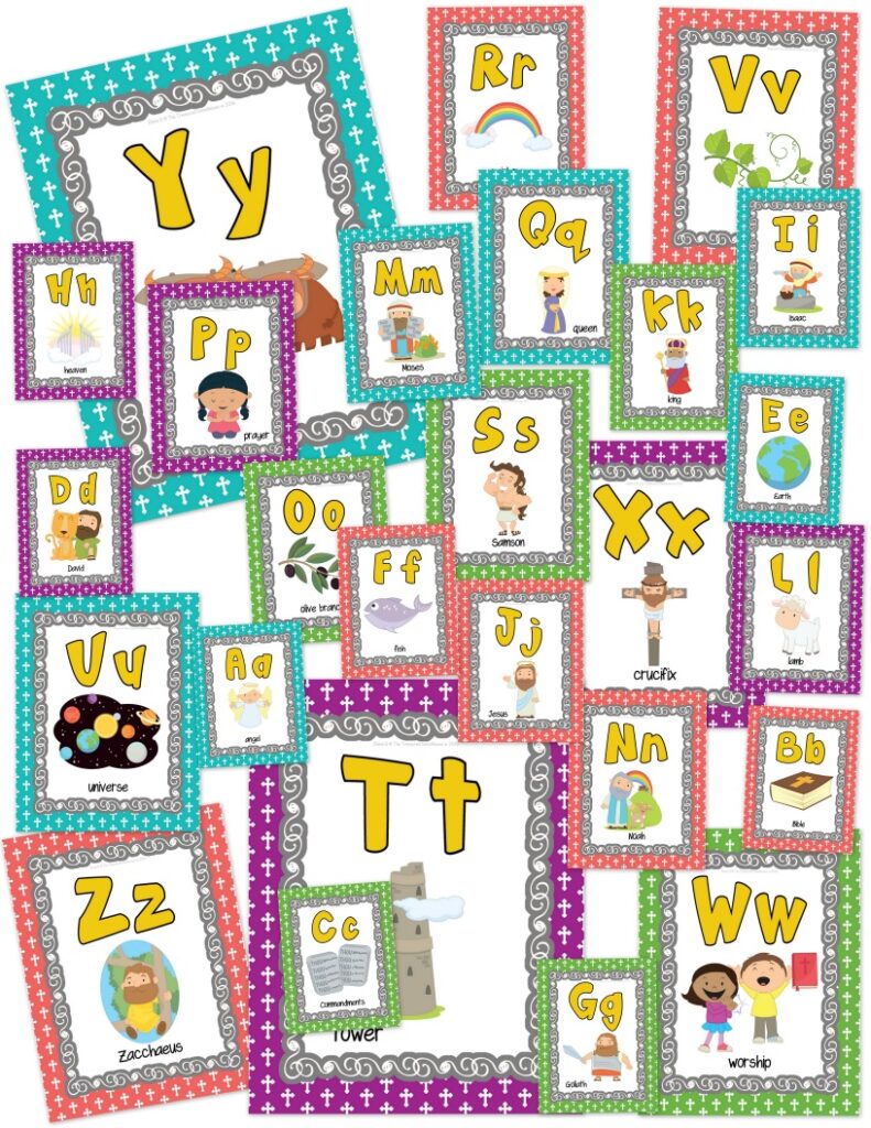 Bible Alphabet Posters or Coloring Pages | Made By Teachers