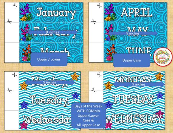 Daily Flip Calendar 2022 to 2051 Ocean Theme - Made By Teachers