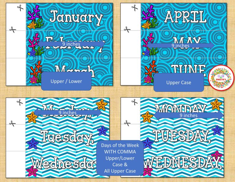 Daily Flip Calendar 2022 to 2051 Ocean Theme - Made By Teachers