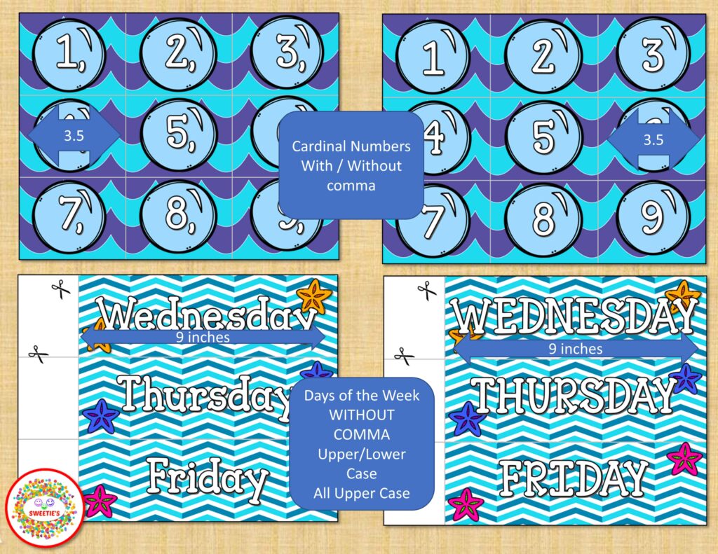 Daily Flip Calendar 2022 to 2051 Ocean Theme - Made By Teachers