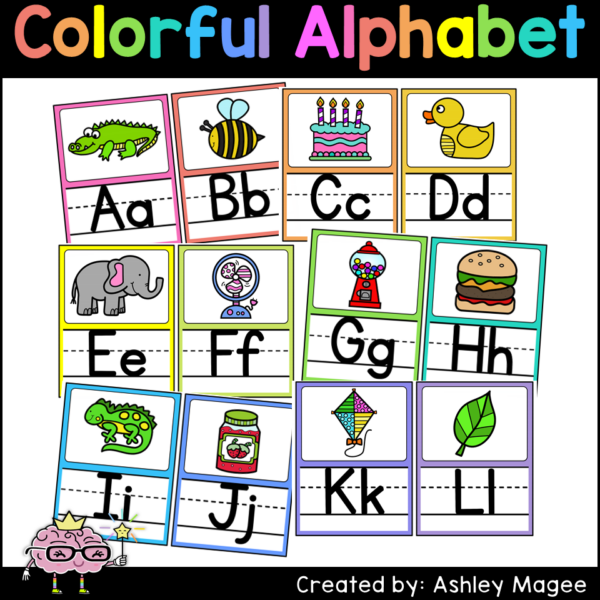 Colorful Classroom Alphabet Posters ABC Classroom Decor - Made By Teachers