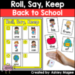 Back to School Roll, Say, Keep with First 300 Fry Words Sight Word ...