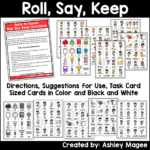 Back to School Roll, Say, Keep with First 300 Fry Words Sight Word ...