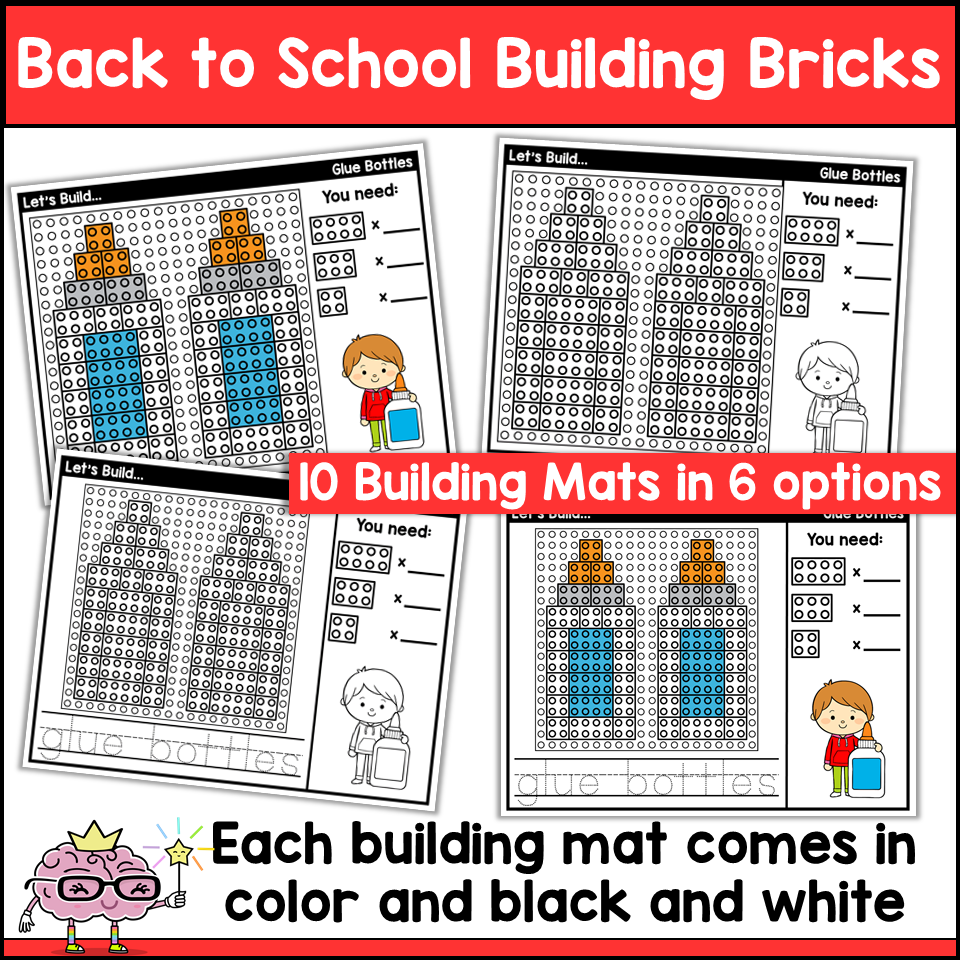 Let's Build - Back to School Building Brick Block Mats Fine Motor ...