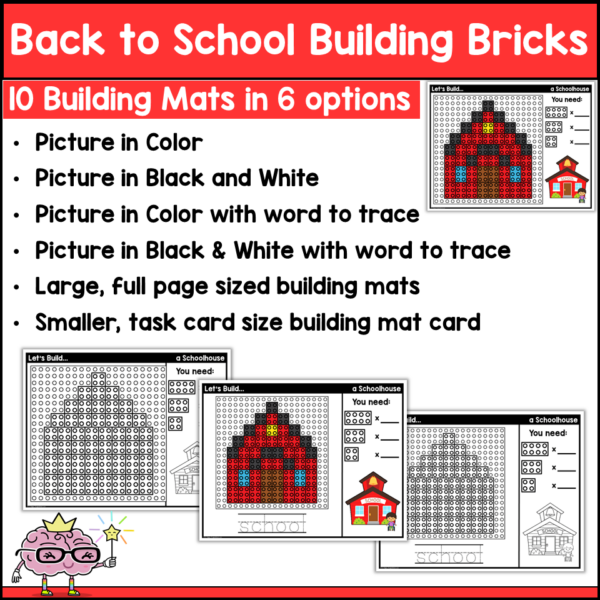 Let's Build - Back to School Building Brick Block Mats Fine Motor ...