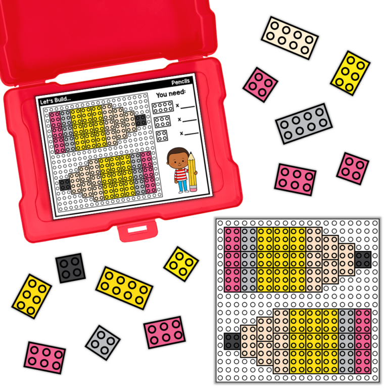 Let's Build - Back to School Building Brick Block Mats Fine Motor ...