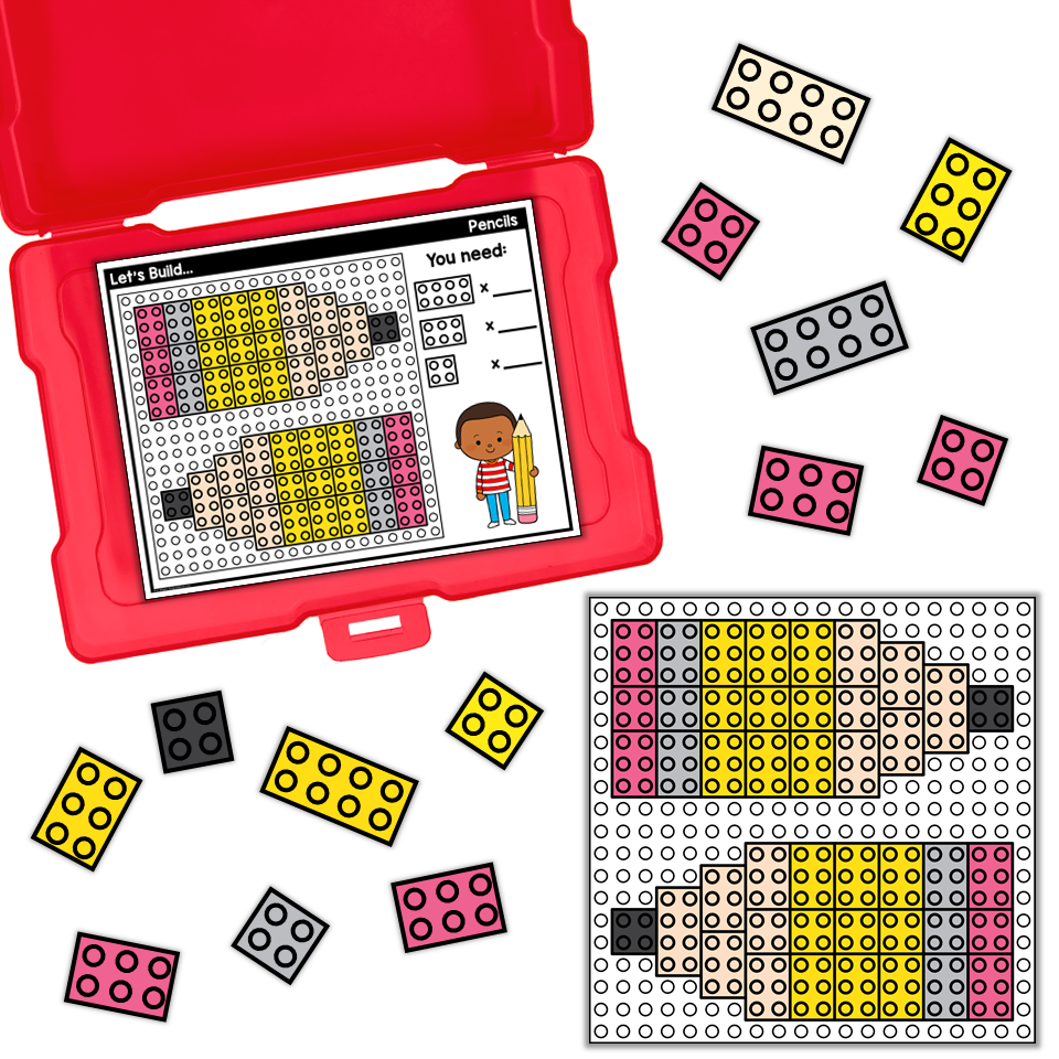 Let's Build - Back to School Building Brick Block Mats Fine Motor ...