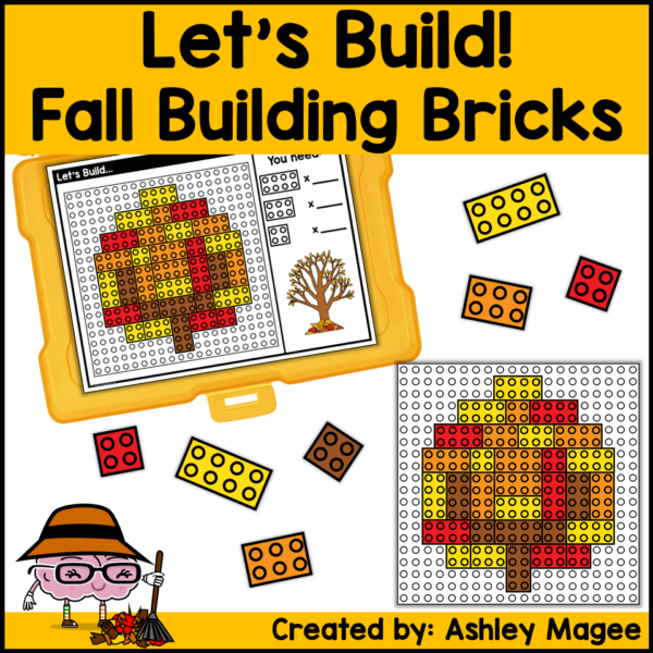 Let's Build - Fall Building Brick Block Mats Fine Motor Center | Made ...