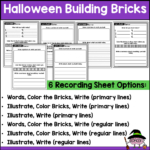 Let's Build - Halloween Building Brick Block Mats Fine Motor Center ...