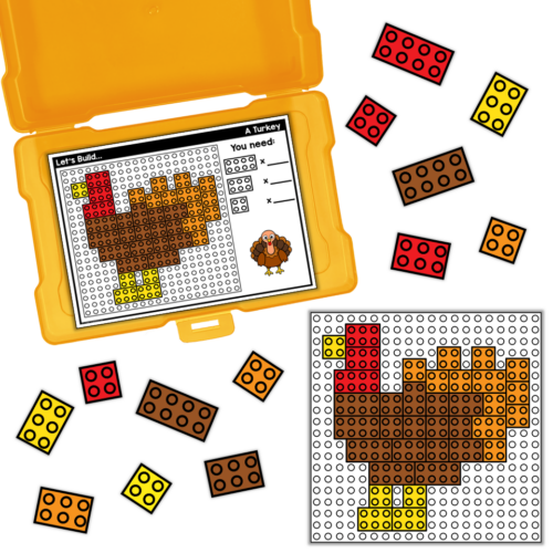 Let's Build - Thanksgiving Building Brick Block Mats Fine Motor Center ...