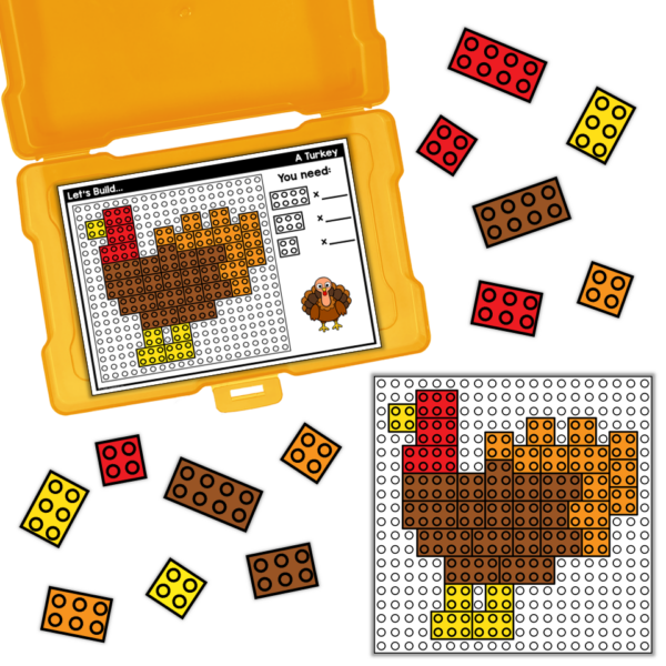 Let's Build - Thanksgiving Building Brick Block Mats Fine Motor Center ...