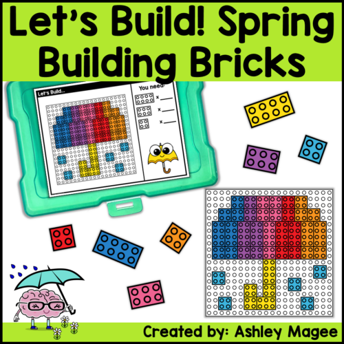 Let's Build - Spring Building Brick Block Mats Fine Motor Center | Made ...