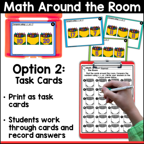 Back to School Math Around the Room Comparing Numbers Printable | Made ...