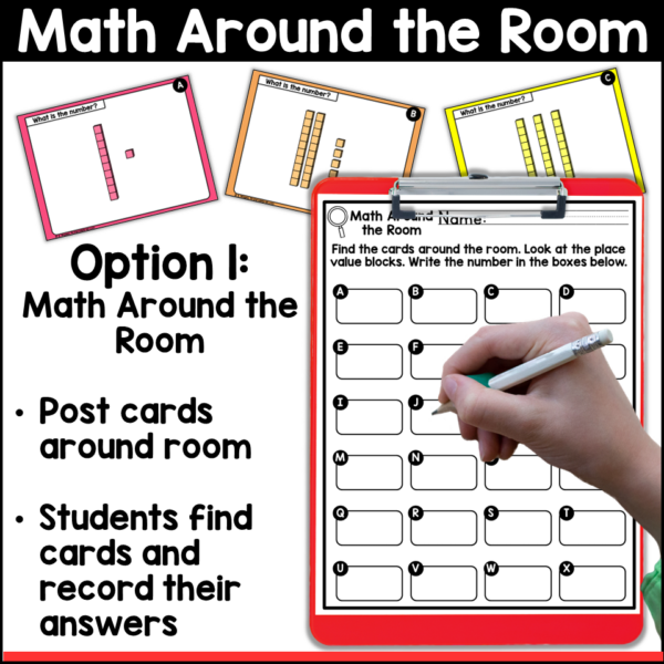 Back to School Math Around the Room Place Value to 120 Printable | Made ...