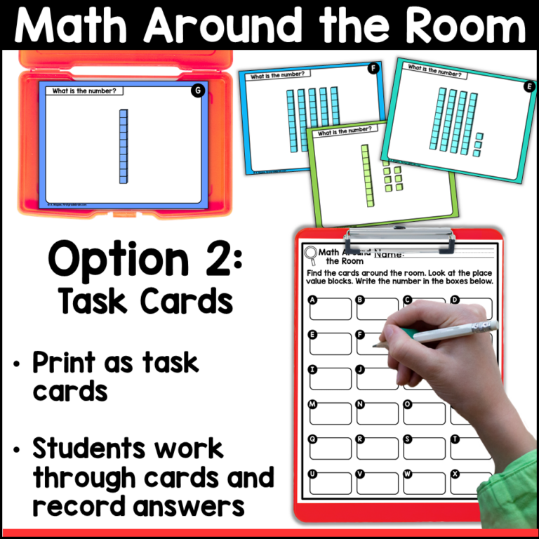 Back to School Math Around the Room Place Value to 120 Printable | Made ...