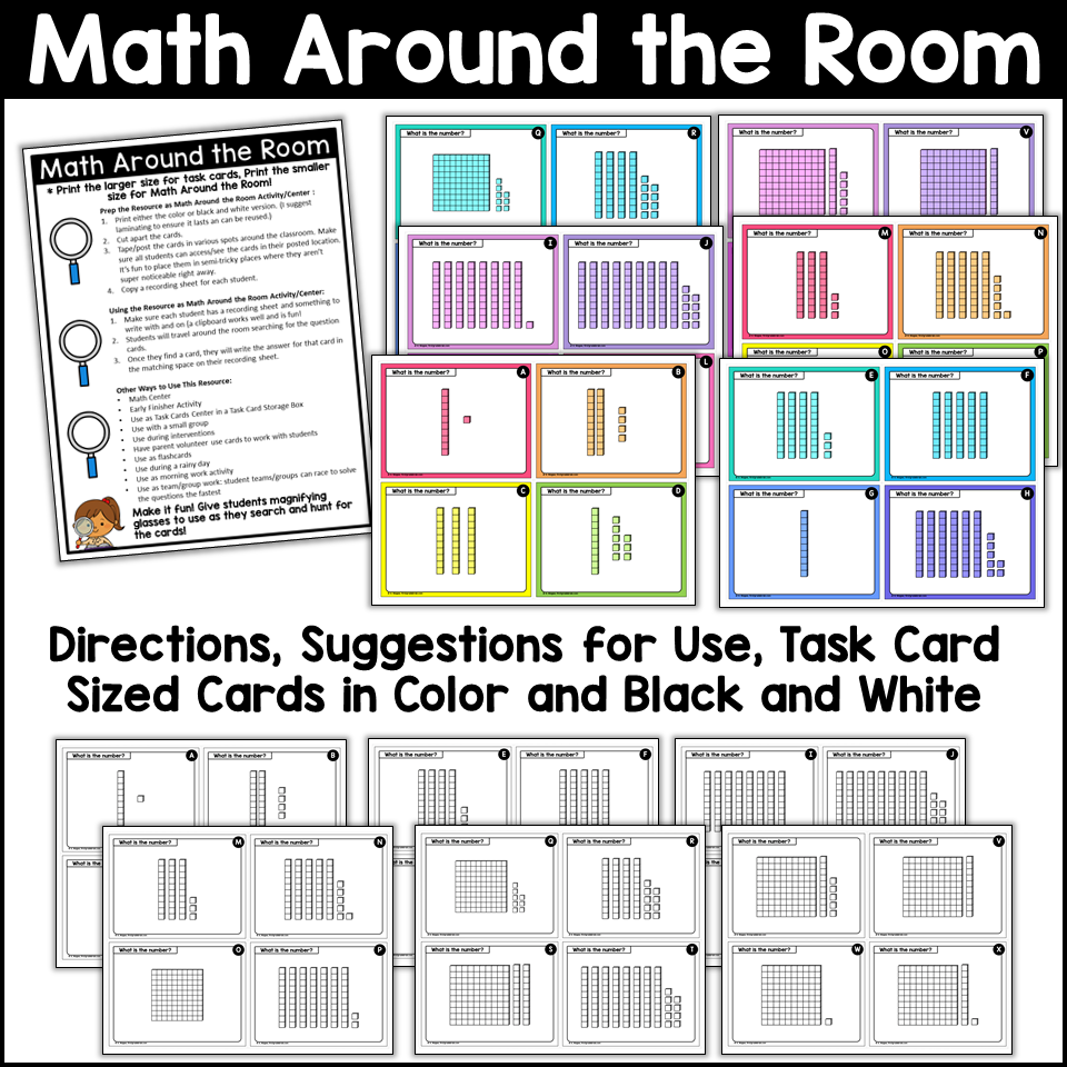 Back to School Math Around the Room Place Value to 120 Printable | Made ...