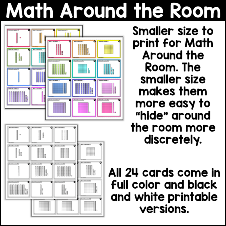 Back to School Math Around the Room Place Value to 120 Printable | Made ...