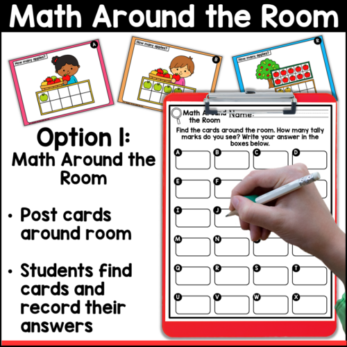 Back to School Math Around the Room Counting Ten Frames Printable ...