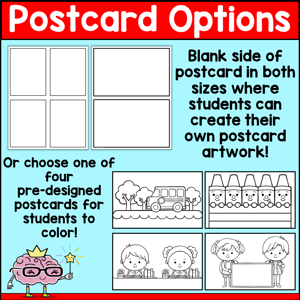 Postcards for Pals: Back to School Themed Writing Center Station | Made ...