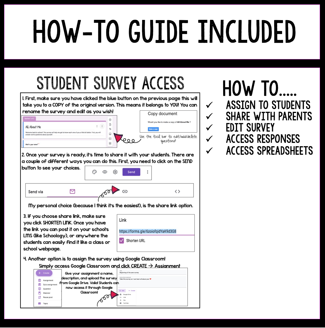 All About Me/ Back to School Digital Surveys - Made By Teachers