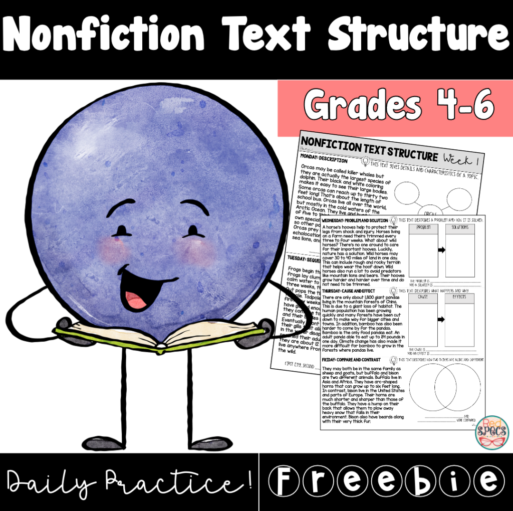 Nonfiction Text Structure: Daily Practice Passages (Freebie!) | Made By ...