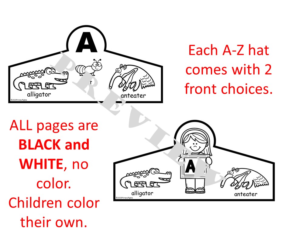 Alphabet Crowns Alphabet Hats - Made By Teachers