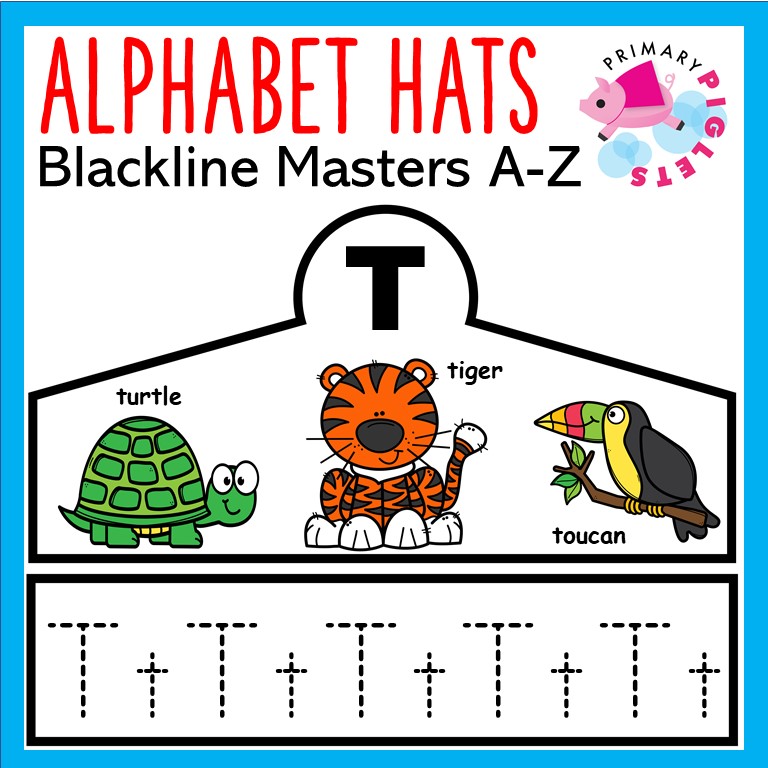 LEARNING THE ALPHABET | LETTER OF THE WEEK | ALPHABET HATS BUNDLE ...