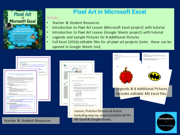 Pixel Art in Microsoft Excel or Google Sheets - Made By Teachers