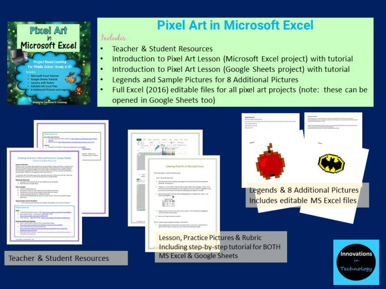 Pixel Art in Microsoft Excel or Google Sheets | Made By Teachers