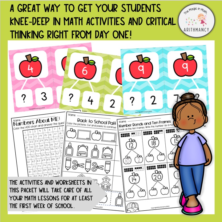 BACK TO SCHOOL NO PREP FUN MATH PACKET FIRST GRADE TIME SAVER - Made By ...
