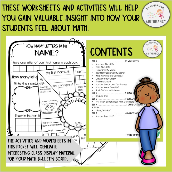 BACK TO SCHOOL NO PREP FUN MATH PACKET FIRST GRADE TIME SAVER - Made By ...