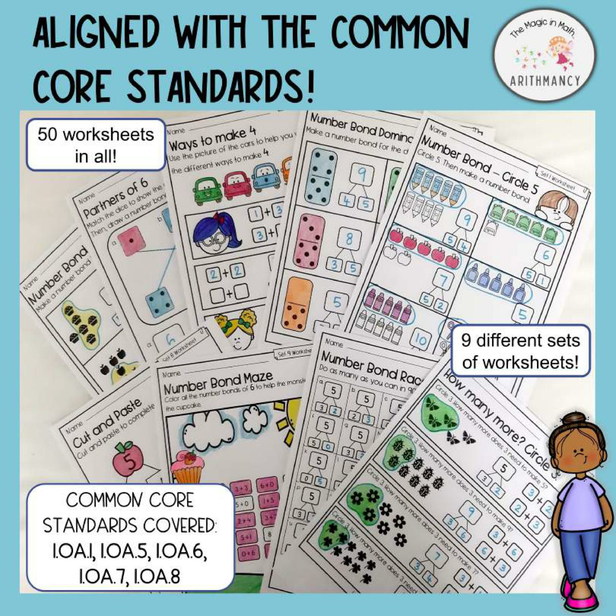 1ST GRADE NUMBER BONDS WORKSHEETS, NO-PREP, PRINT & GO, FUN & ENGAGING ...