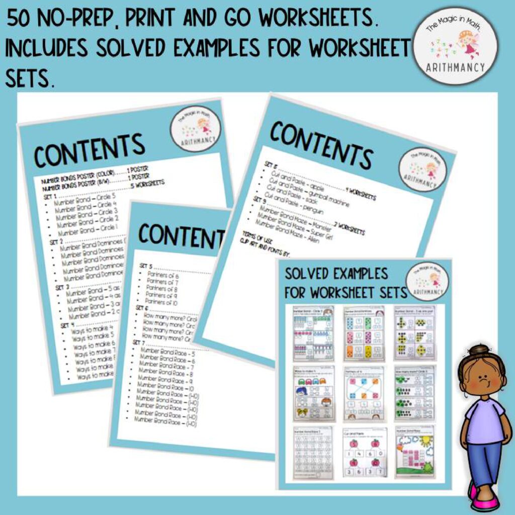 1ST GRADE NUMBER BONDS WORKSHEETS, NO-PREP, PRINT & GO, FUN & ENGAGING ...