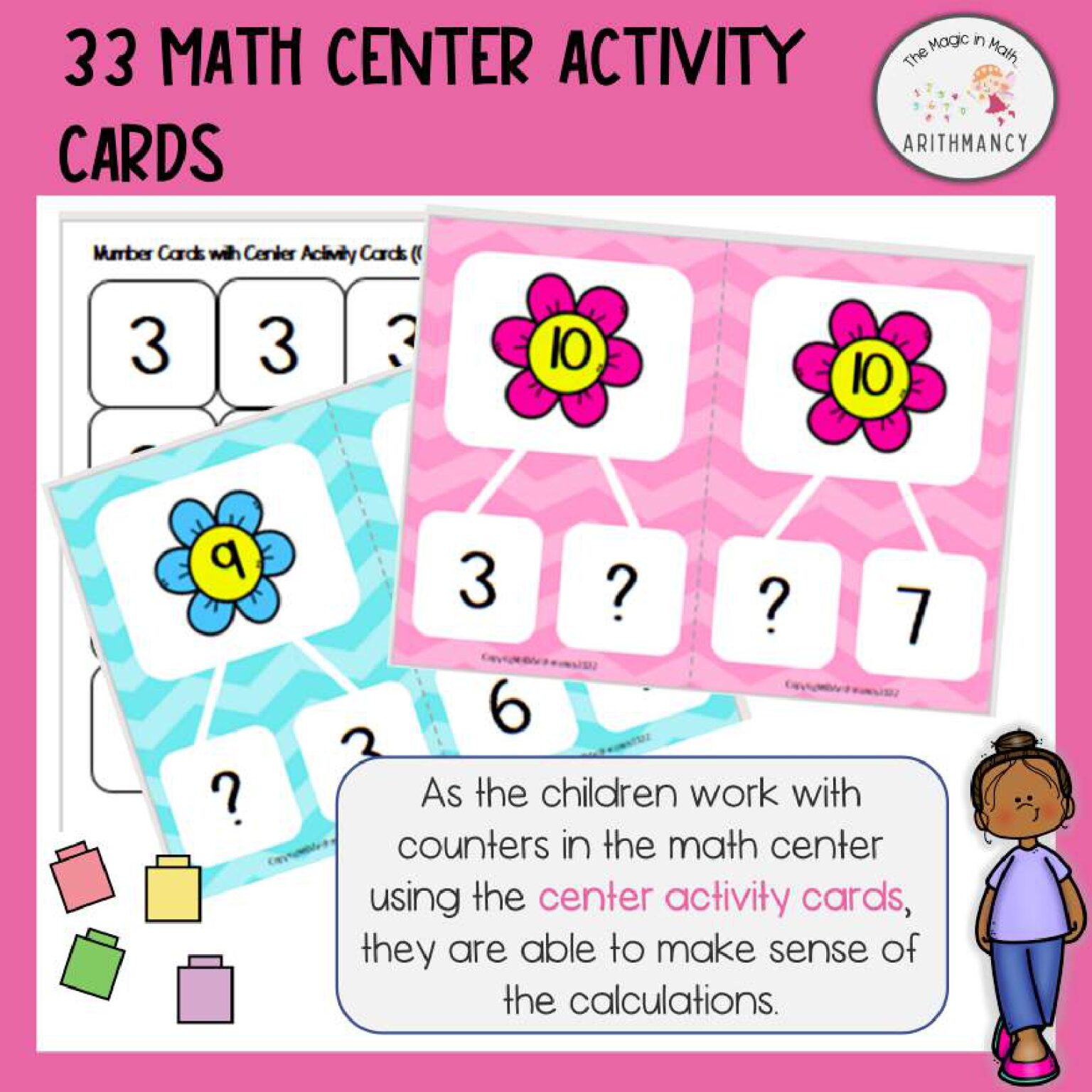 NUMBER BONDS TO 10 NO-PREP PRINTABLE DISPLAY POSTERS, MATH CENTER ...