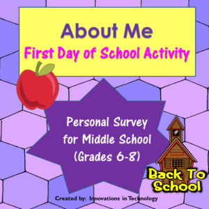 About Me - First Day of School Activity - Made By Teachers
