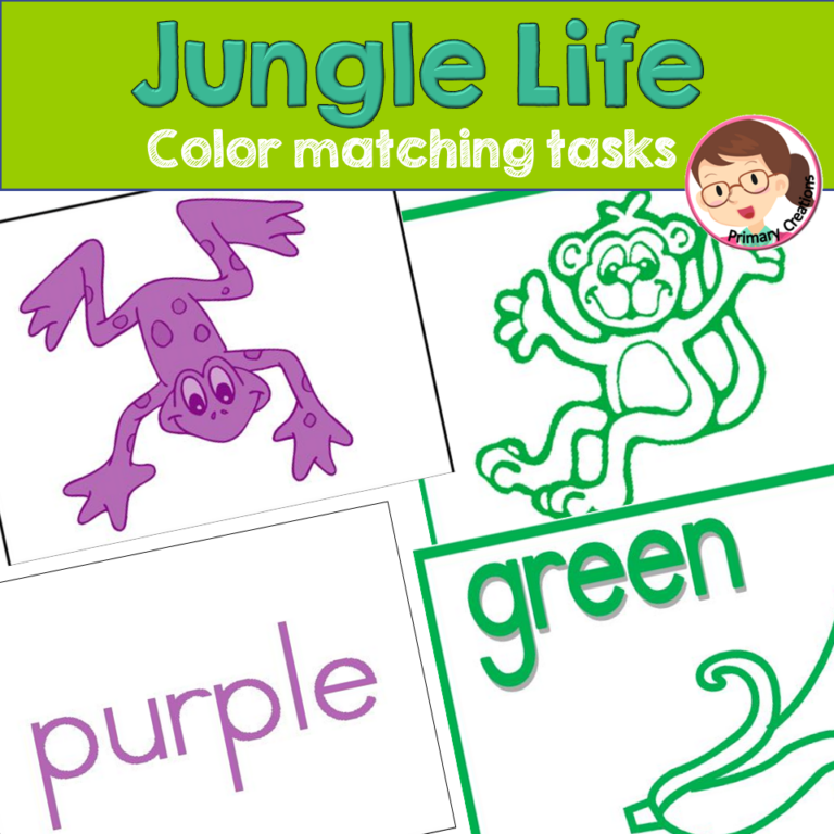 Learning Colors - Jungle Animals Theme - Safari Animals Theme - Made By ...