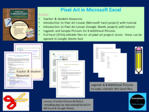 Back to School Pixel Art in Microsoft Excel or Google Sheets - Made By ...