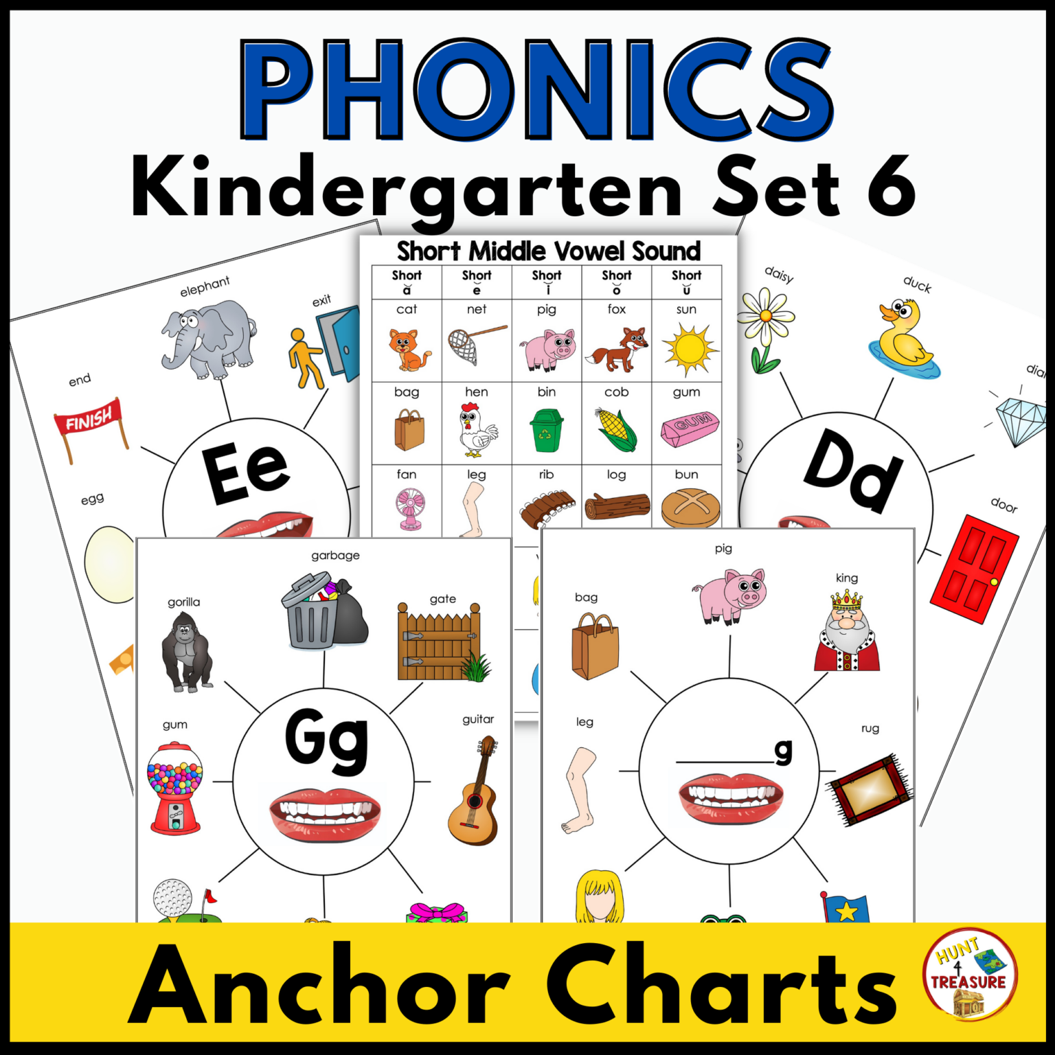 Benchmark Advance Phonics Anchor Charts & Activities | Kindergarten ...