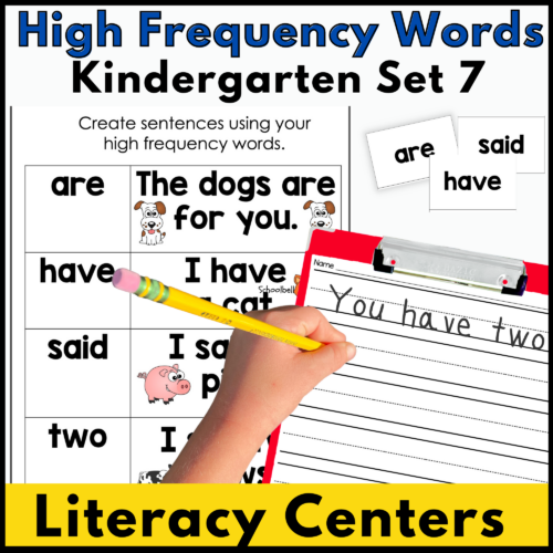 Benchmark Advance High Frequency Word Activities | Kindergarten Unit 7 ...