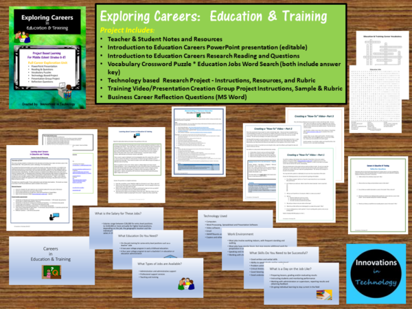 Exploring Careers: Education & Training Career Cluster - Made By Teachers