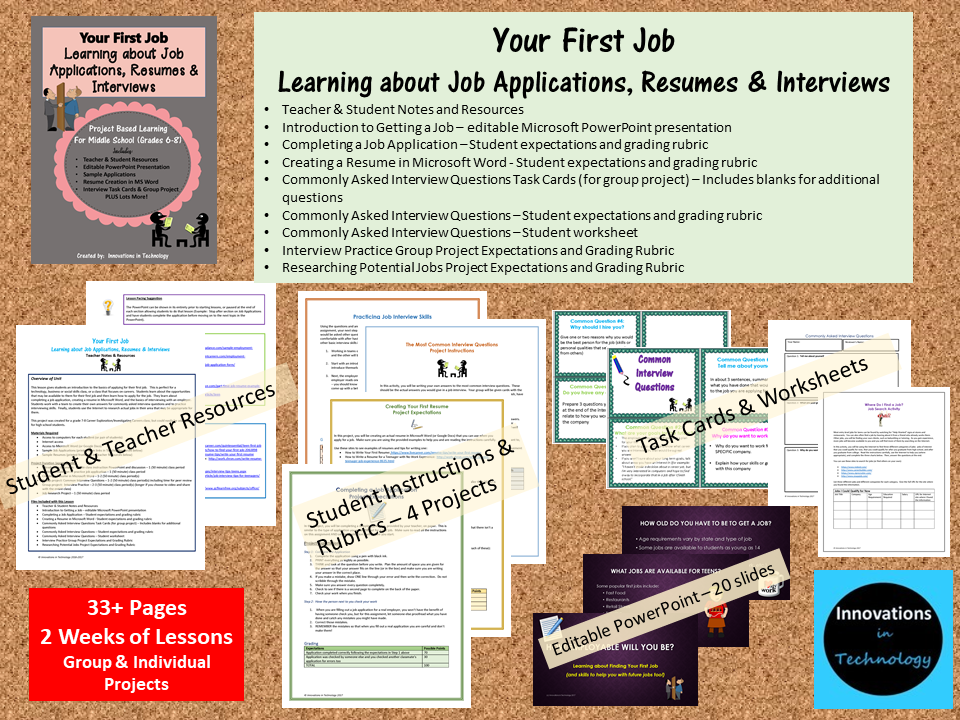 Your First Job: Learning about Job Applications, Resumes & Interviewing ...