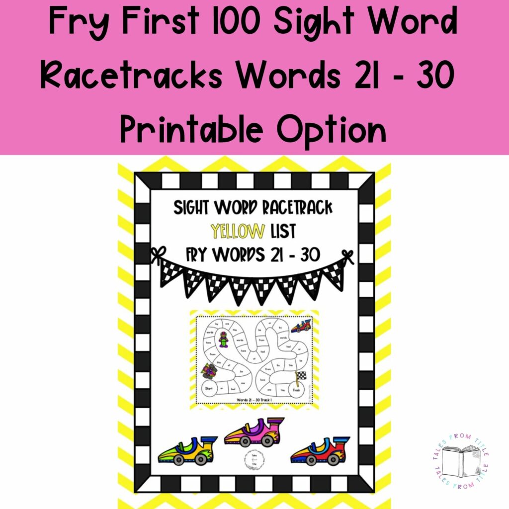 Fry Sight Word Fluency Racetracks | Words 21 - 30 | Printable - Made By ...