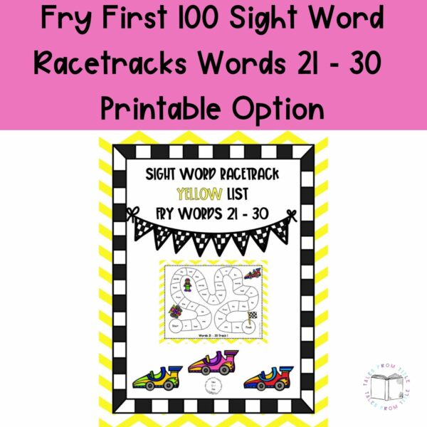 Fry Sight Word Fluency Racetracks | Words 21 - 30 | Printable - Made By ...