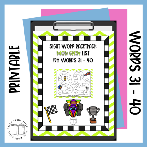 Fry Sight Word Fluency Racetracks | Words 31 - 40 | Printable - Made By ...