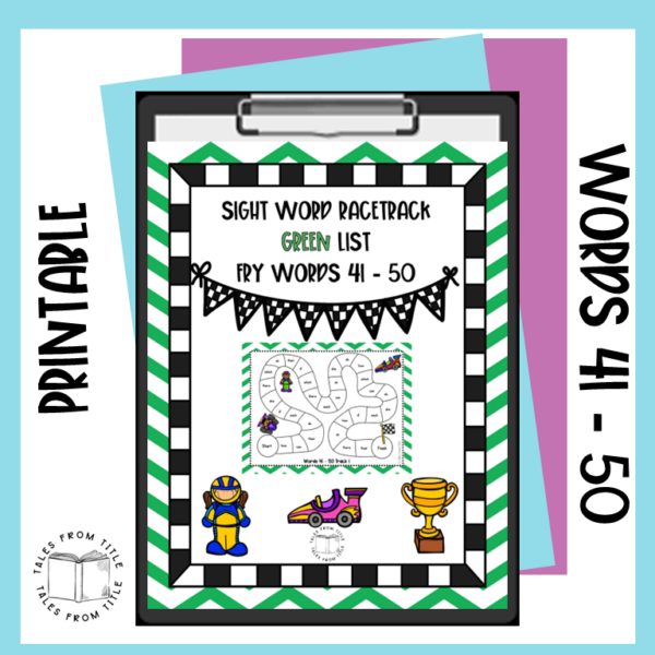 Fry Sight Word Fluency Racetracks | Words 41 - 50 | Printable - Made By ...