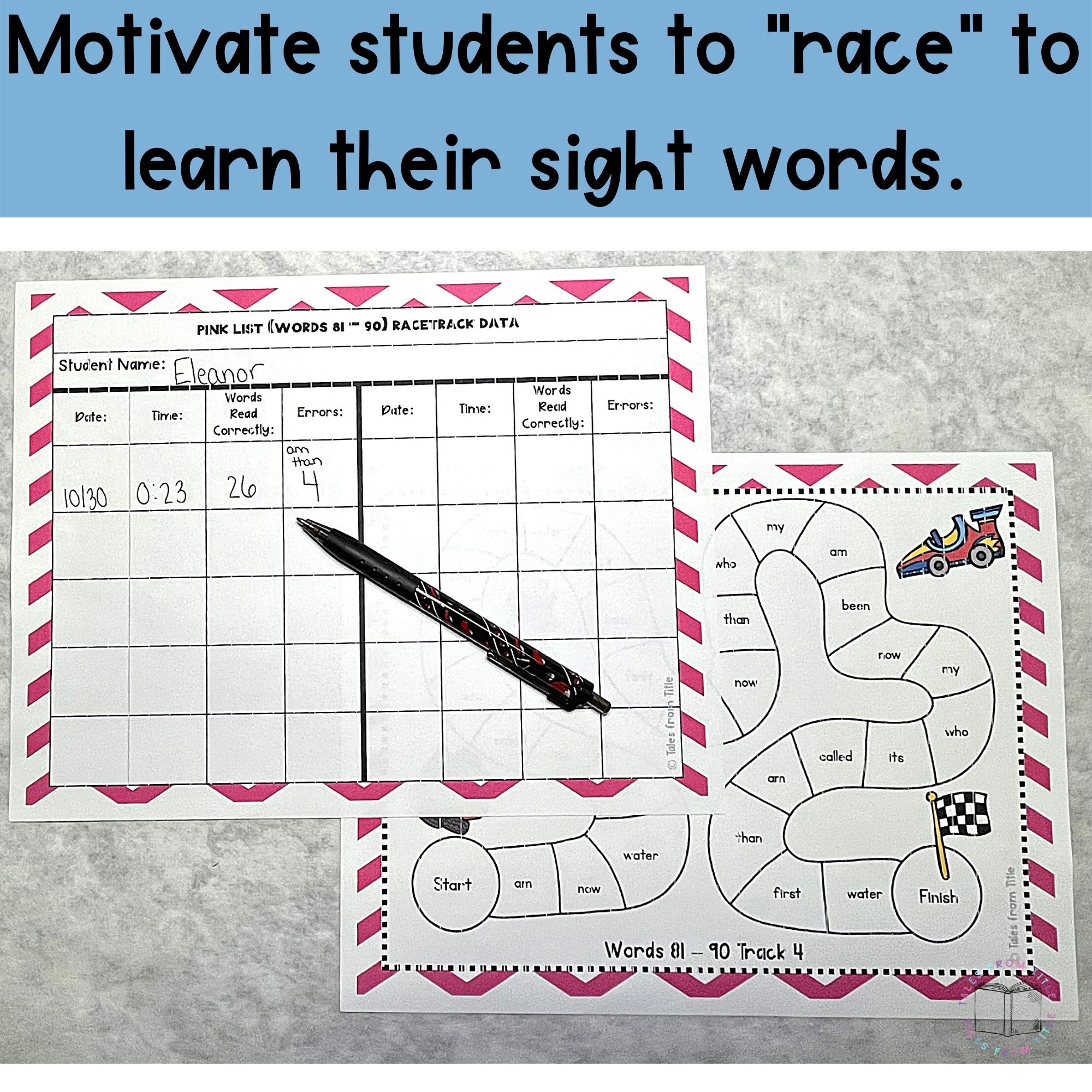 Fry Sight Word Fluency Racetracks | Words 81 - 90 | Printable | Made By ...