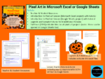 Halloween Themed Pixel Art - Microsoft Excel Google Sheets - Made By ...