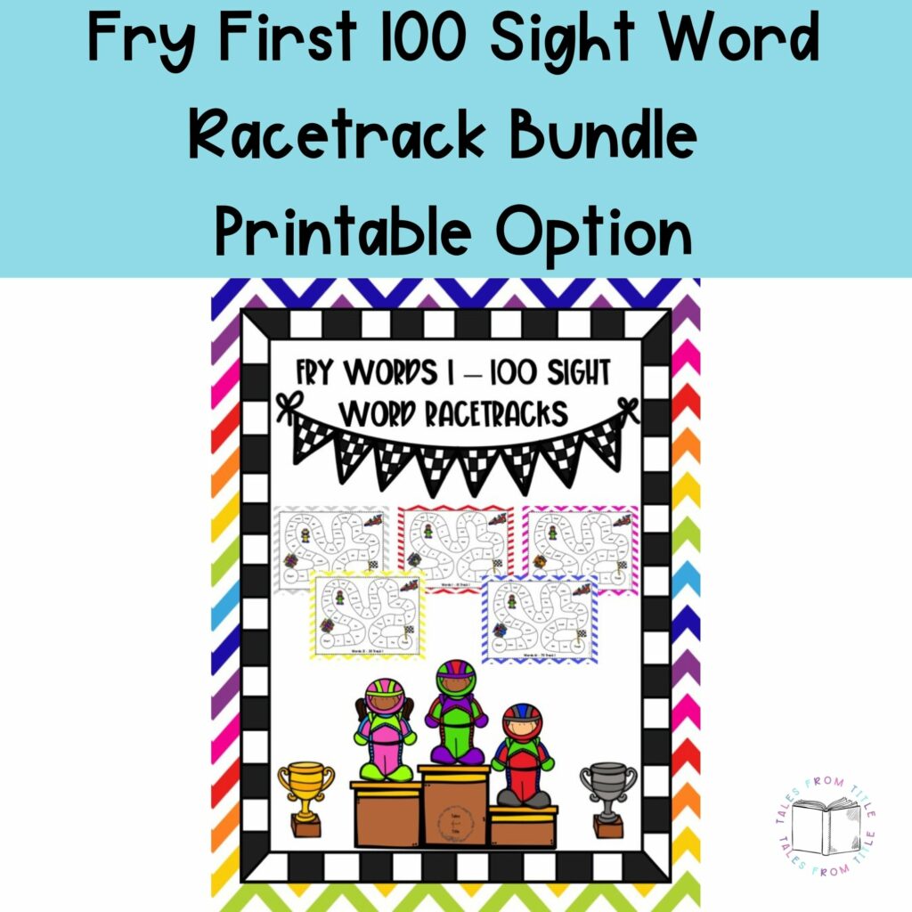 Fry Sight Word Fluency Racetrack Bundle | Words 1 - 100 | Printable ...